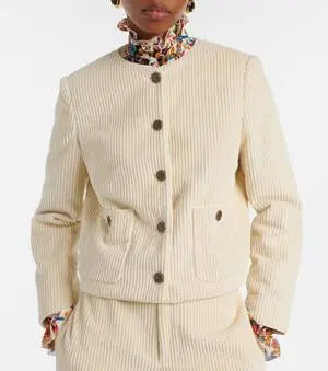 Etro Cotton Corduroy Jacket - White