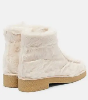 AQUAZZURA Frosty Shearling Ankle Boots
