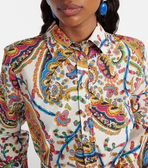 Etro Paisley Cotton Wrap Dress - Multicoloured