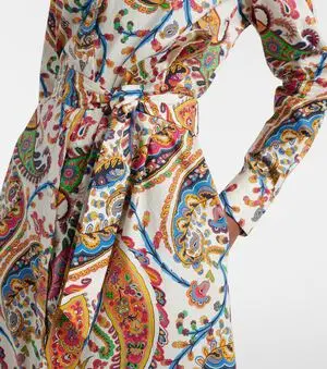 Etro Paisley Cotton Wrap Dress - Multicoloured
