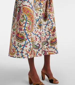 Etro Paisley Cotton Wrap Dress - Multicoloured