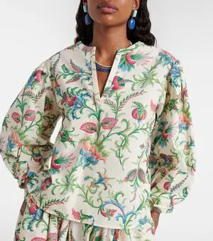 Etro Floral Cotton Blouse - White