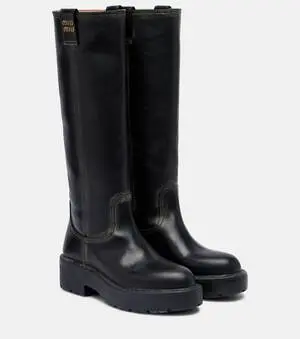 Miu Miu Gold Tone Boots For Women