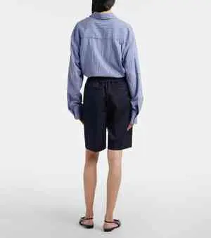 Victoria Beckham High-rise Bermuda Shorts - Blue
