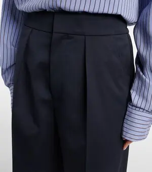 Victoria Beckham High-rise Bermuda Shorts - Blue