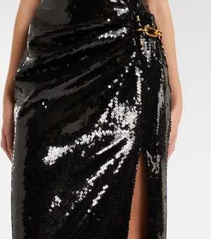 Balmain Chain-detail Sequined Gown