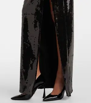 Balmain Chain-detail Sequined Gown