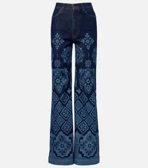 La DoubleJ Partenope Printed Flared Jeans