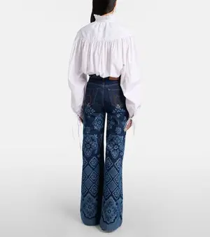 La DoubleJ Partenope Printed Flared Jeans