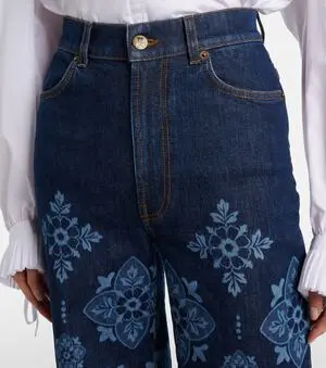 La DoubleJ Partenope Printed Flared Jeans