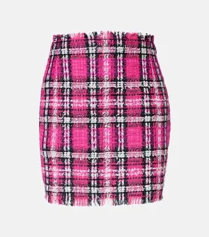 Women's Checked Wool-Tweed Skirts