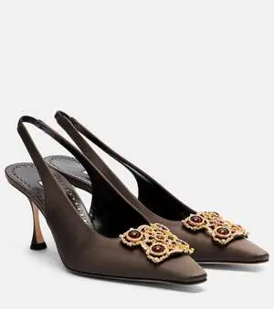 Embellished Slingback Pumps