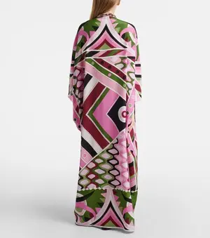 Emilio Pucci Printed Silk Satin Kaftan