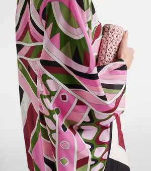 Emilio Pucci Printed Silk Satin Kaftan
