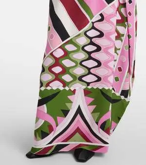 Emilio Pucci Printed Silk Satin Kaftan
