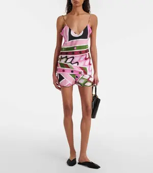 Emilio Pucci Printed Silk Shorts