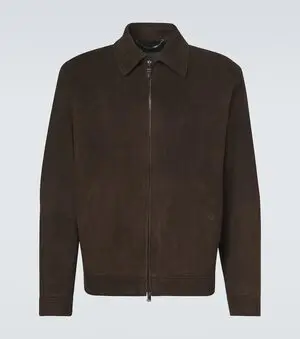 Canali Suede Blouson Jacket - Brown