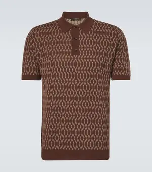 SLOWEAR Cotton Jacquard Polo Shirt