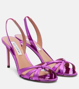 AQUAZZURA Tati 85 Slingback Sandals - Pink