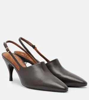 HERBERT LEVINE 80 Leather Slingback Pumps