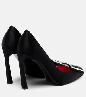 ROGER VIVIER Trumpette 100 Satin Pumps