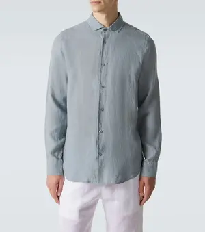 Frescobol Carioca Antonio Linen Shirt - Blue