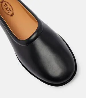 TOD'S Studded Leather Ballet Flats