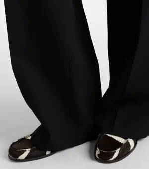 TOD'S Printed Calf Hair Loafers - Brown
