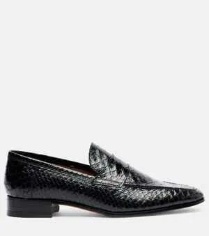 Paris Texas Vincent Croc-effect Leather Loafers