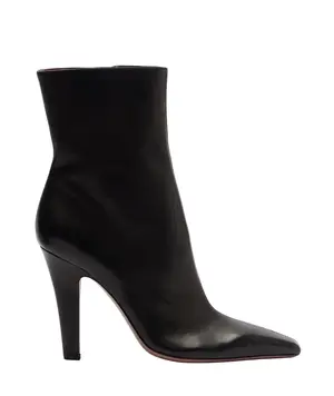 Paris Texas Belle Leather Ankle Boots - Black
