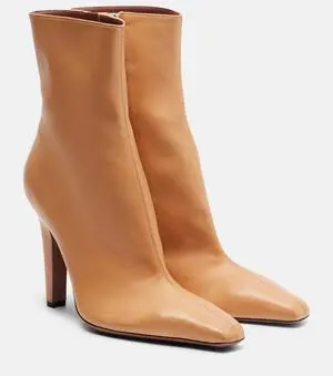 Paris Texas Belle Leather Ankle Boots - Brown