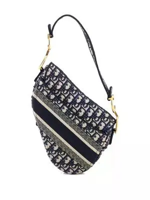 Dior Saddle Bag Oblique Canvas Medium - Blue