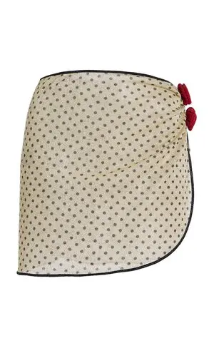 Oseree Lumière Polka-dot Pareo - Black,white