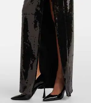 Balmain Chain-detail Sequined Gown