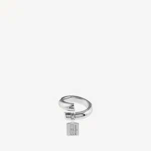 Balenciaga Saint-germain Tag Ring - Silver