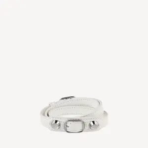 Balenciaga City Triple Bracelet - White