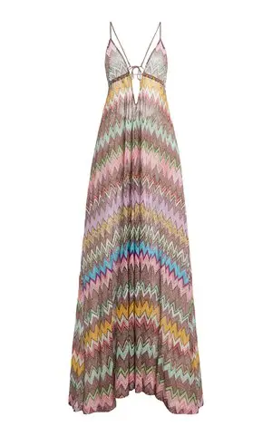 Missoni Metallic-knit Maxi Cover-up Dress - Multi