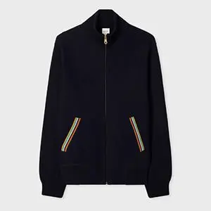 Paul Smith Merino Wool Knitted Jacket - Blue