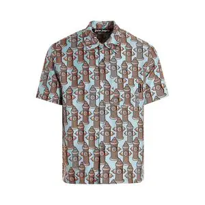 Palm Angels Fire Hydrant Bowling Shirt