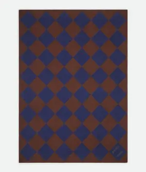 BOTTEGA  VENETA Jacquard Check Blanket - Abyss/wood