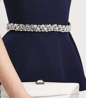 Safiyaa Crystal-embellished Carter Gown - Navy