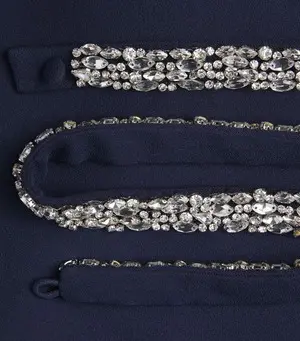 Safiyaa Crystal-embellished Carter Gown - Navy