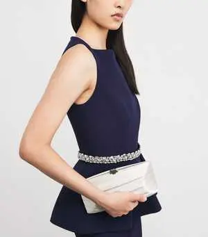 Safiyaa Crystal-embellished Carter Gown - Navy