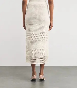 Escvdo Crochet Amada Maxi Skirt