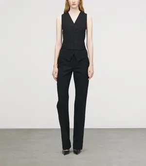 Alexander McQueen Wool Pinstripe Waistcoat