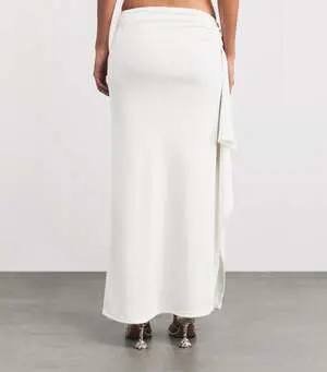 Christopher Esber Ribbed Maxi Skirt With Crystal Embellishment