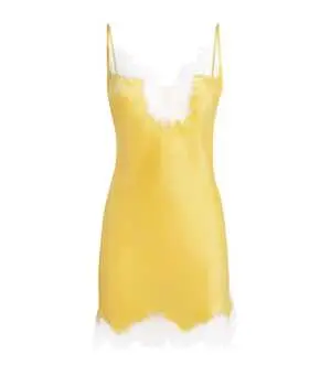 GILDA & PEARL Silk Secret Garden Night Dress - Yellow
