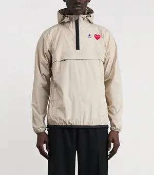 Play Comme Des Garcon X K-way Water-resistant Jacket - Beige