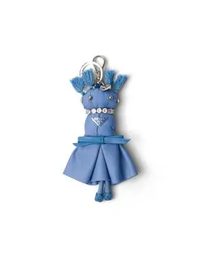Prada Re-nylon Keychain Charm - Light Blue