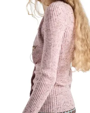 Prada Ribbed Knit Cardigan